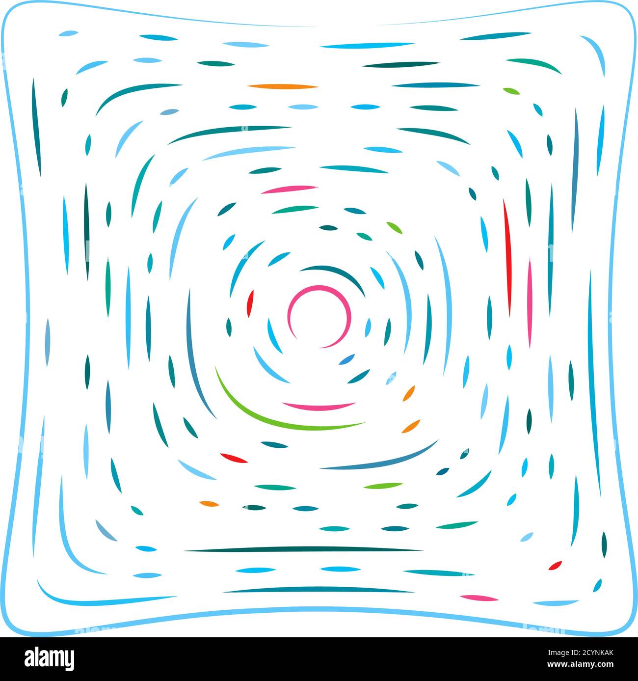 Squeeze distortion square particle element. Abstract geometric ...