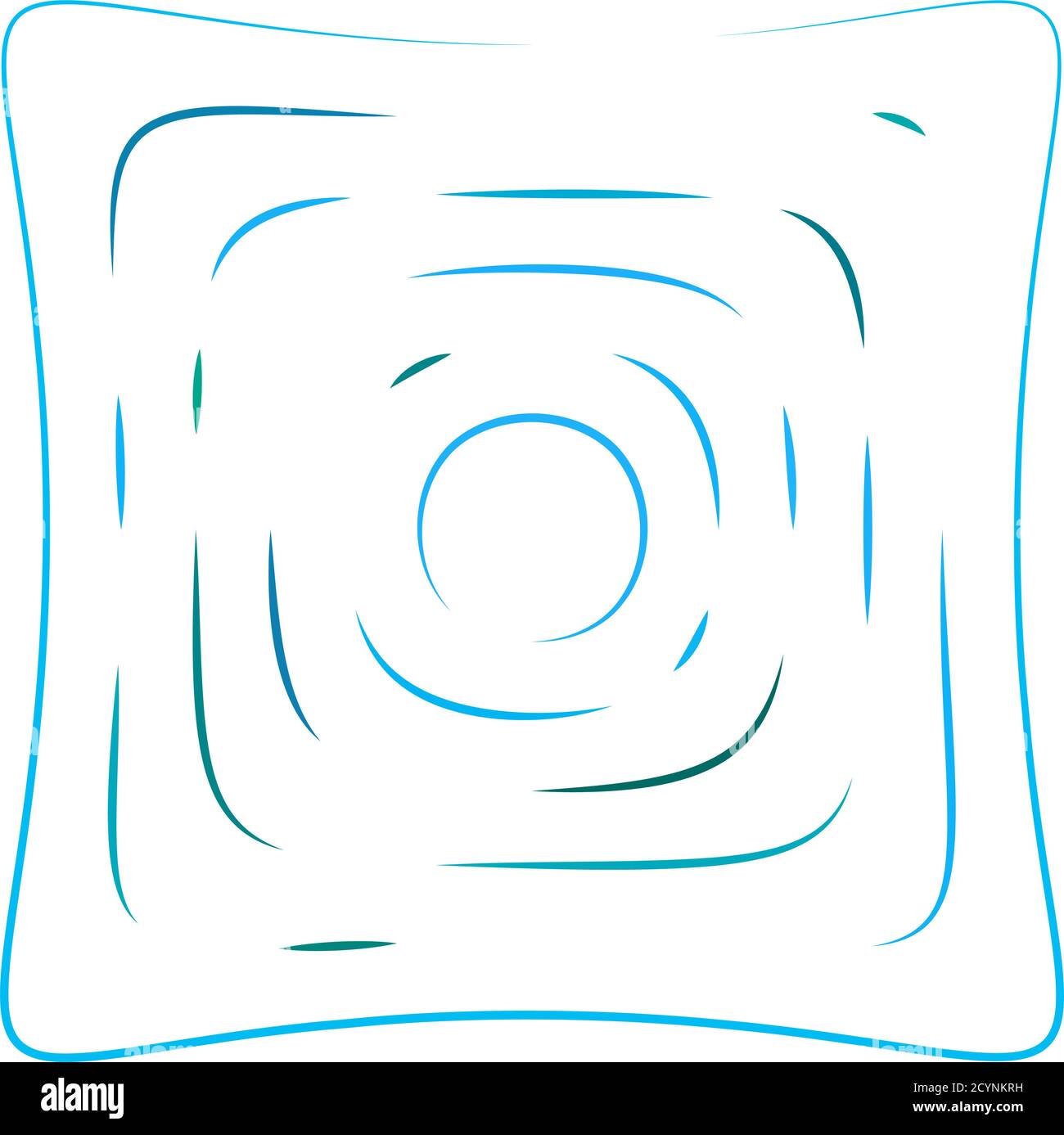 Squeeze distortion square particle element. Abstract geometric ...