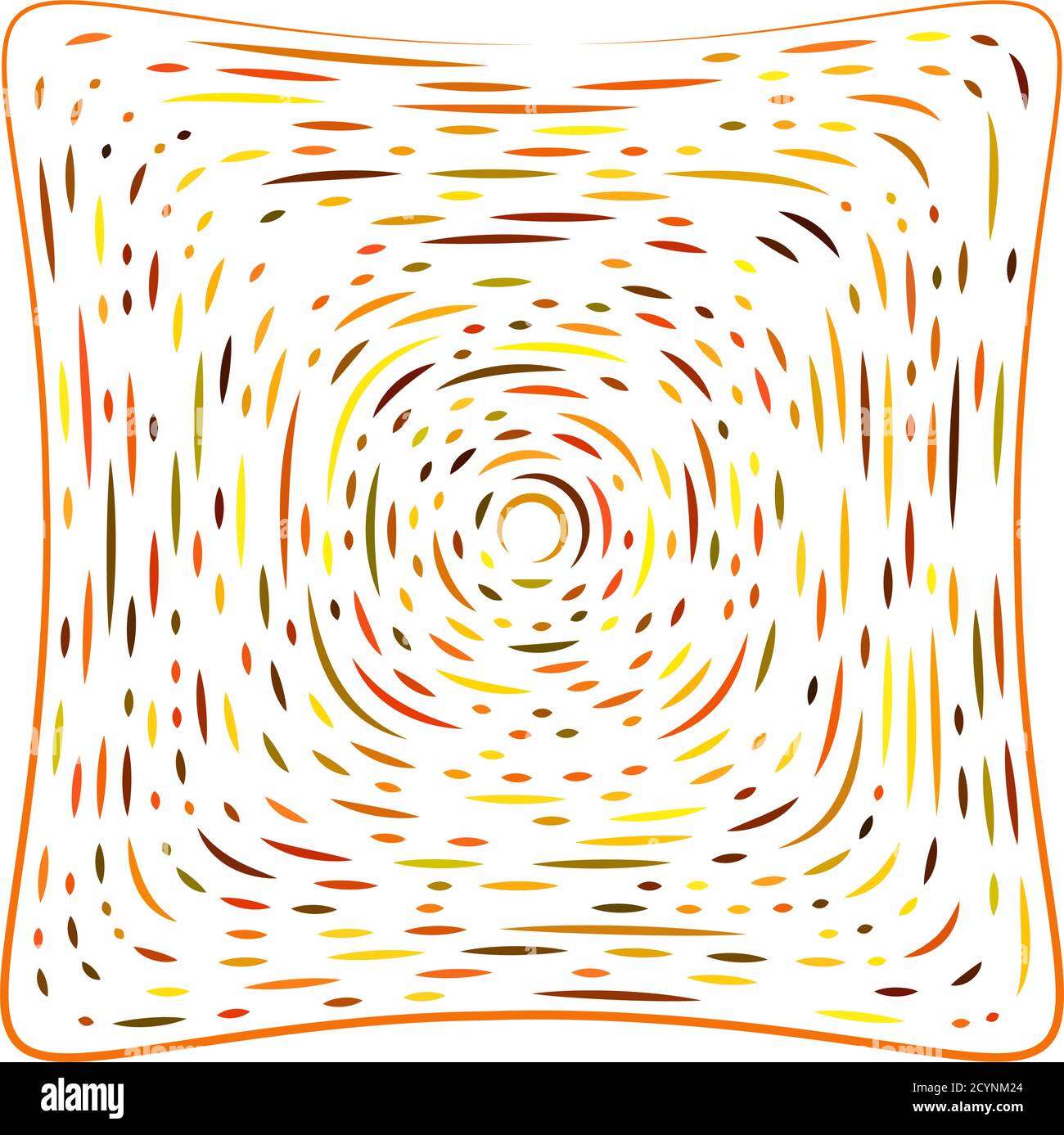 Squeeze distortion square particle element. Abstract geometric ...