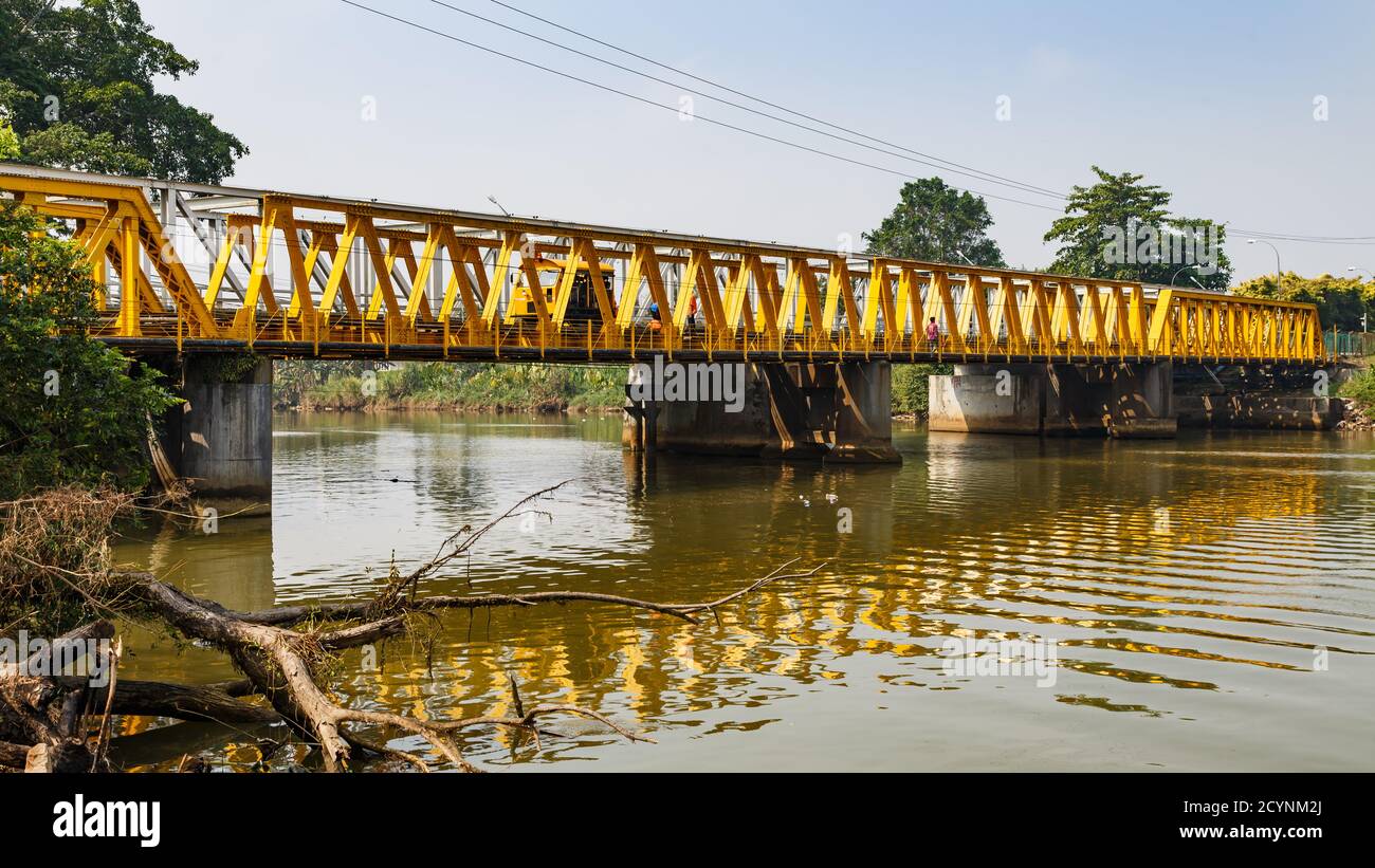 Papar, Sabah, Malaysia: The Papar Railway Bridge. Part of it is from ...