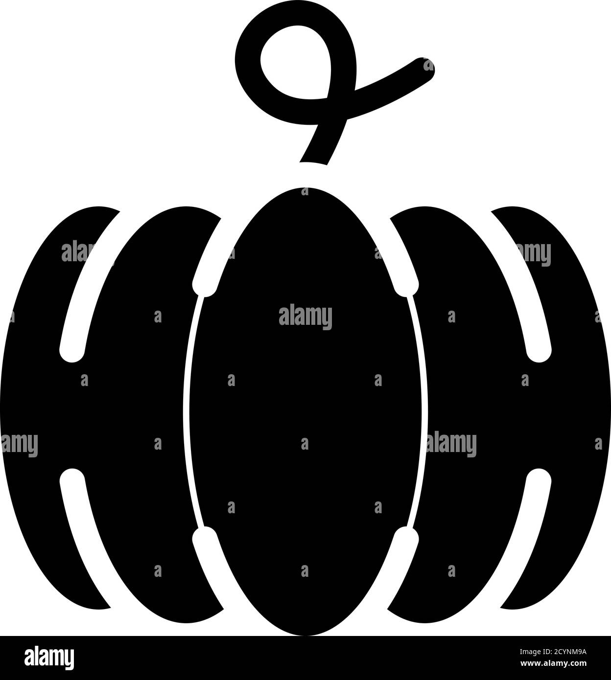 pumpkin vegetable glyph icon vector black illustration Stock Vector ...