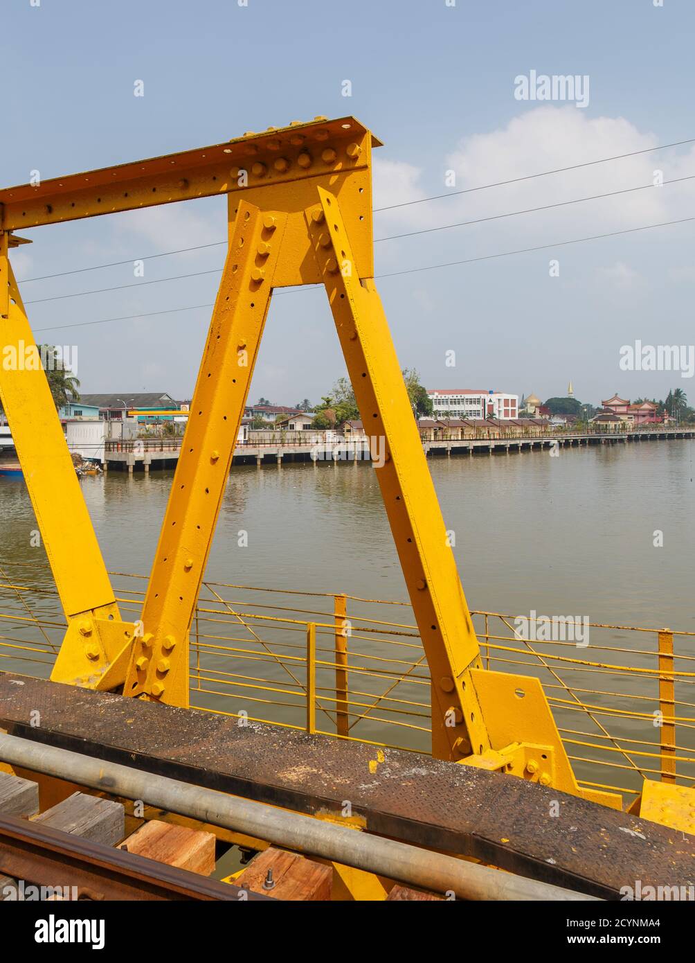 Papar, Sabah, Malaysia: The Papar Railway Bridge. Part of it is from ...