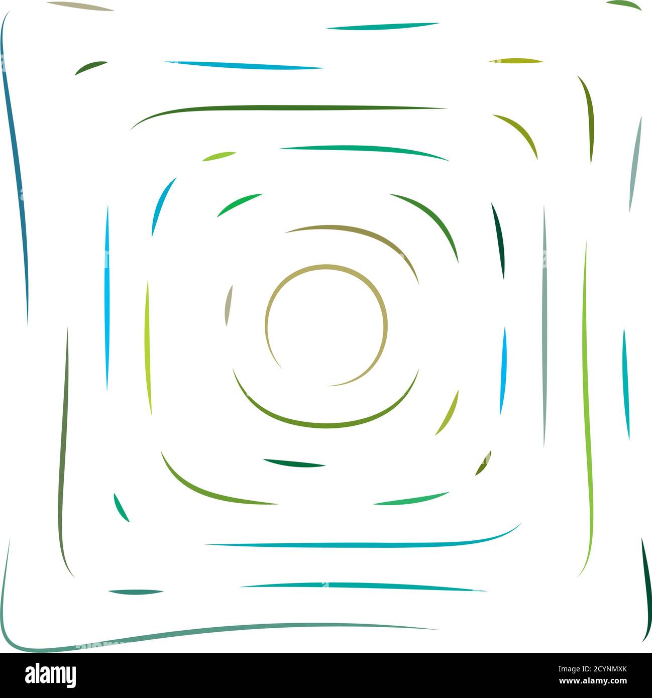 Squeeze distortion square particle element. Abstract geometric ...