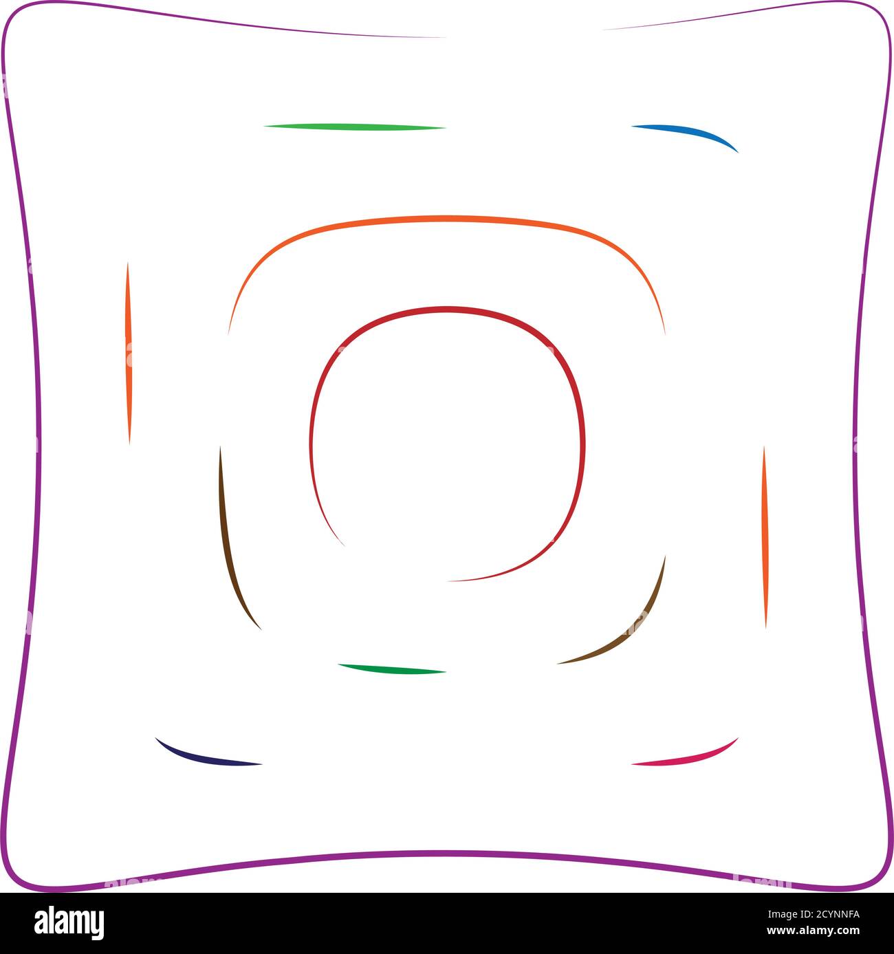 Squeeze distortion square particle element. Abstract geometric ...