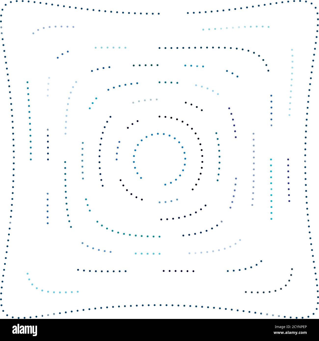 Squeeze distortion square particle element. Abstract geometric ...