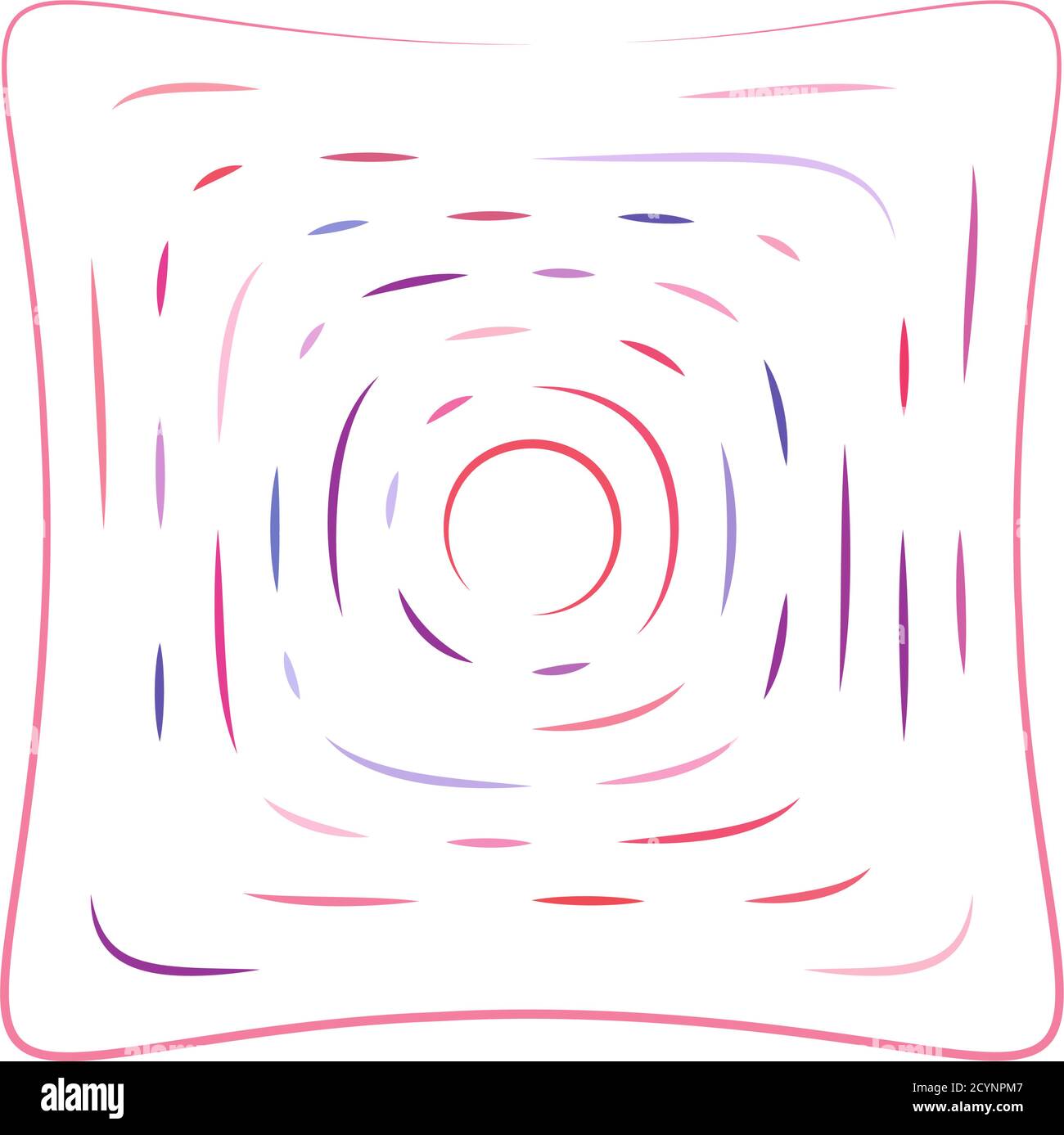 Squeeze distortion square particle element. Abstract geometric ...