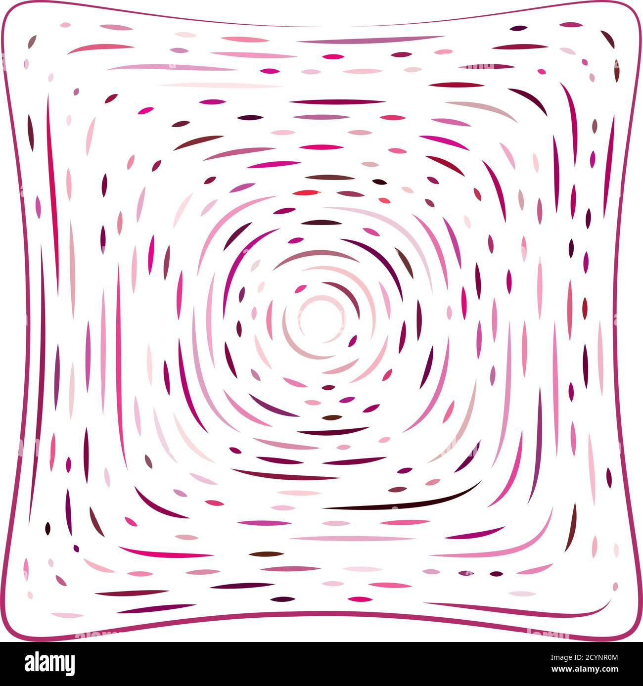 Squeeze distortion square particle element. Abstract geometric ...