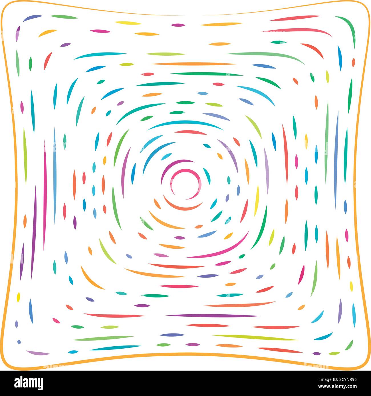 Squeeze distortion square particle element. Abstract geometric ...