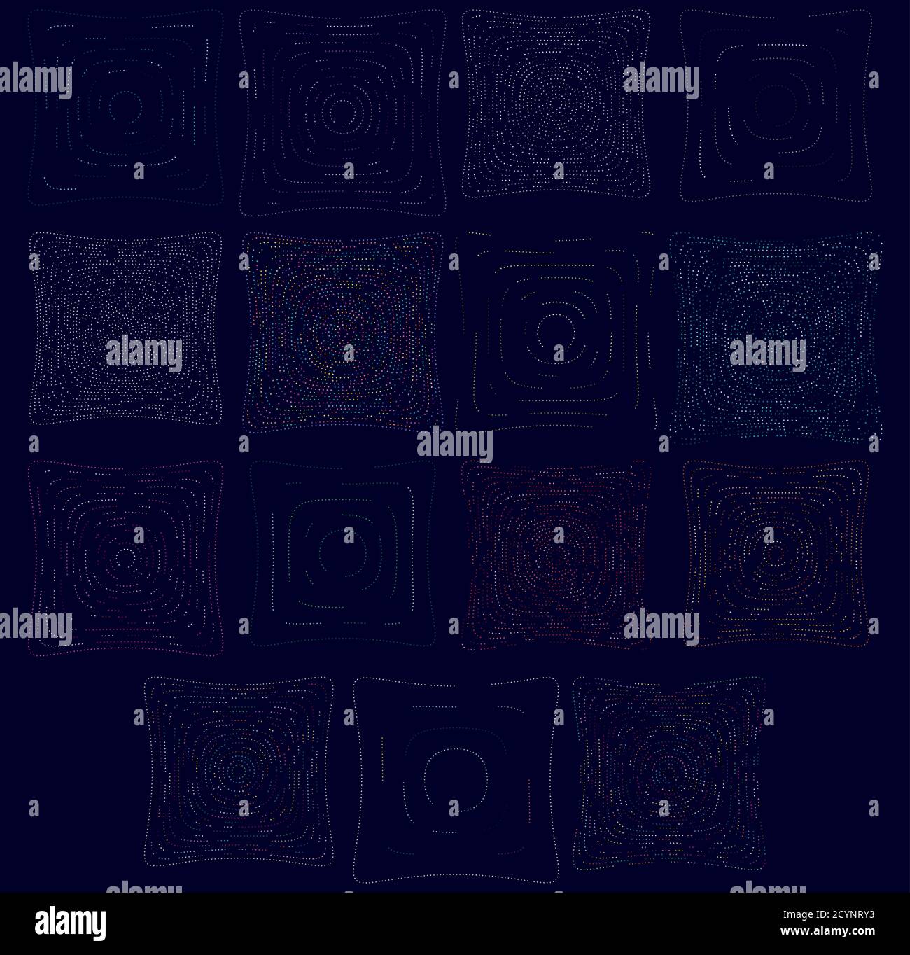 Squeeze distortion square particle element. Abstract geometric ...
