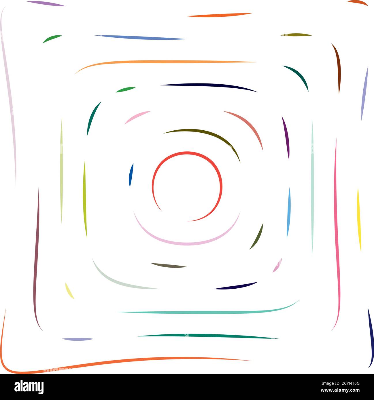 Squeeze distortion square particle element. Abstract geometric ...