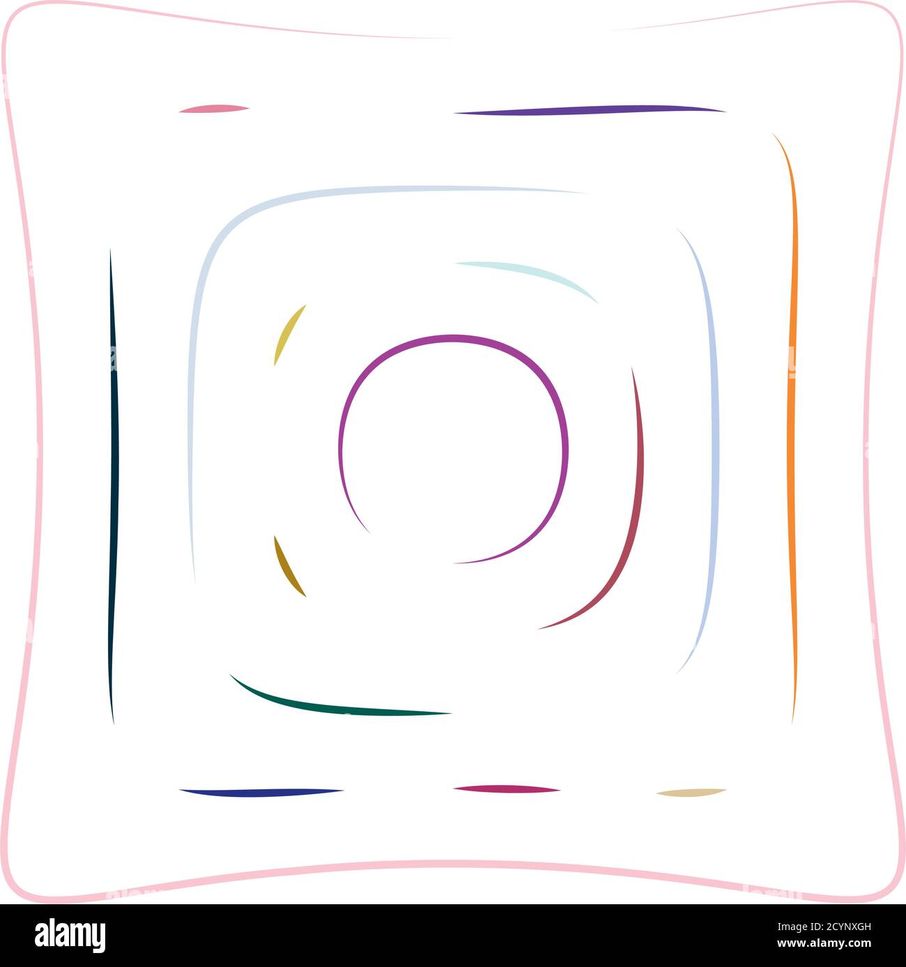 Squeeze distortion square particle element. Abstract geometric ...