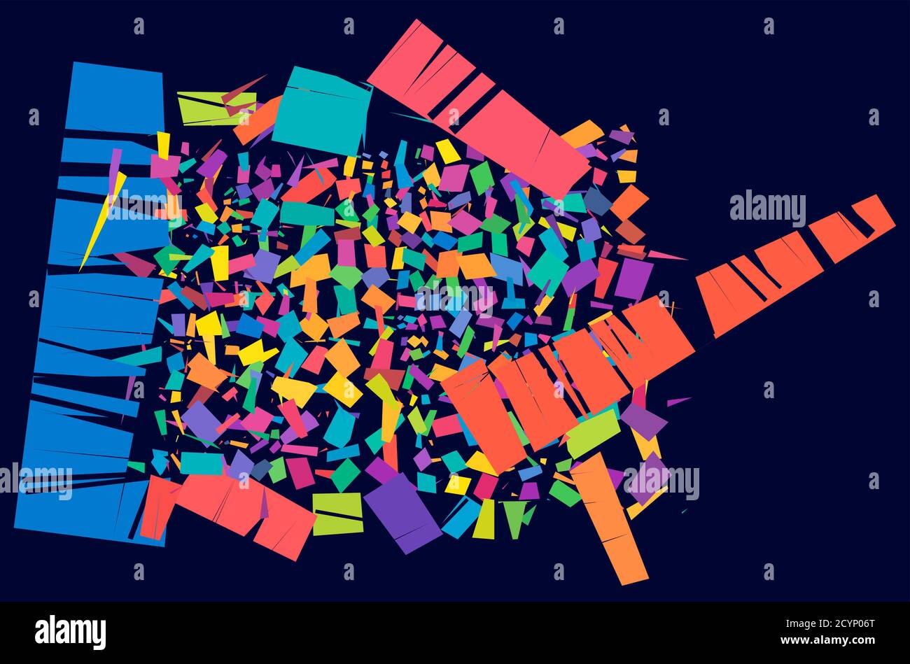 Abstract vector art - Random geometry shapes vector illustration ...