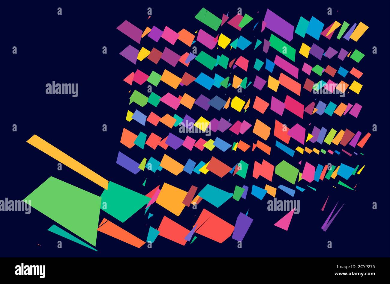 Abstract vector art - Random geometry shapes vector illustration ...