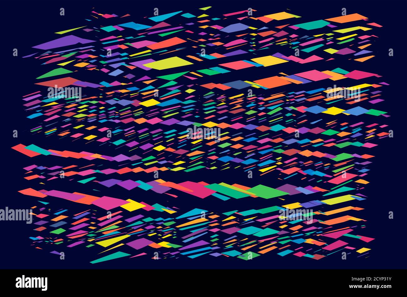 Abstract vector art - Random geometry shapes vector illustration. Generative art. Angular and ...