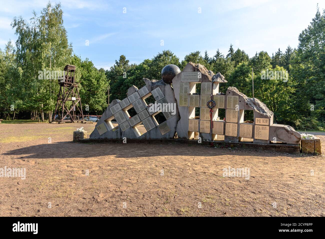 The memorial at the former communist prison camp in Recsk, Hungary ...