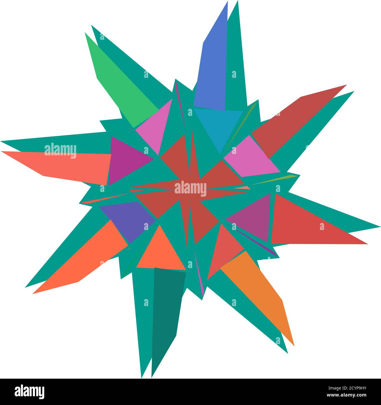 Abstract Random Geometry Shape Generative Art Geometric Zig Zag Criss Cross Angular Edgy