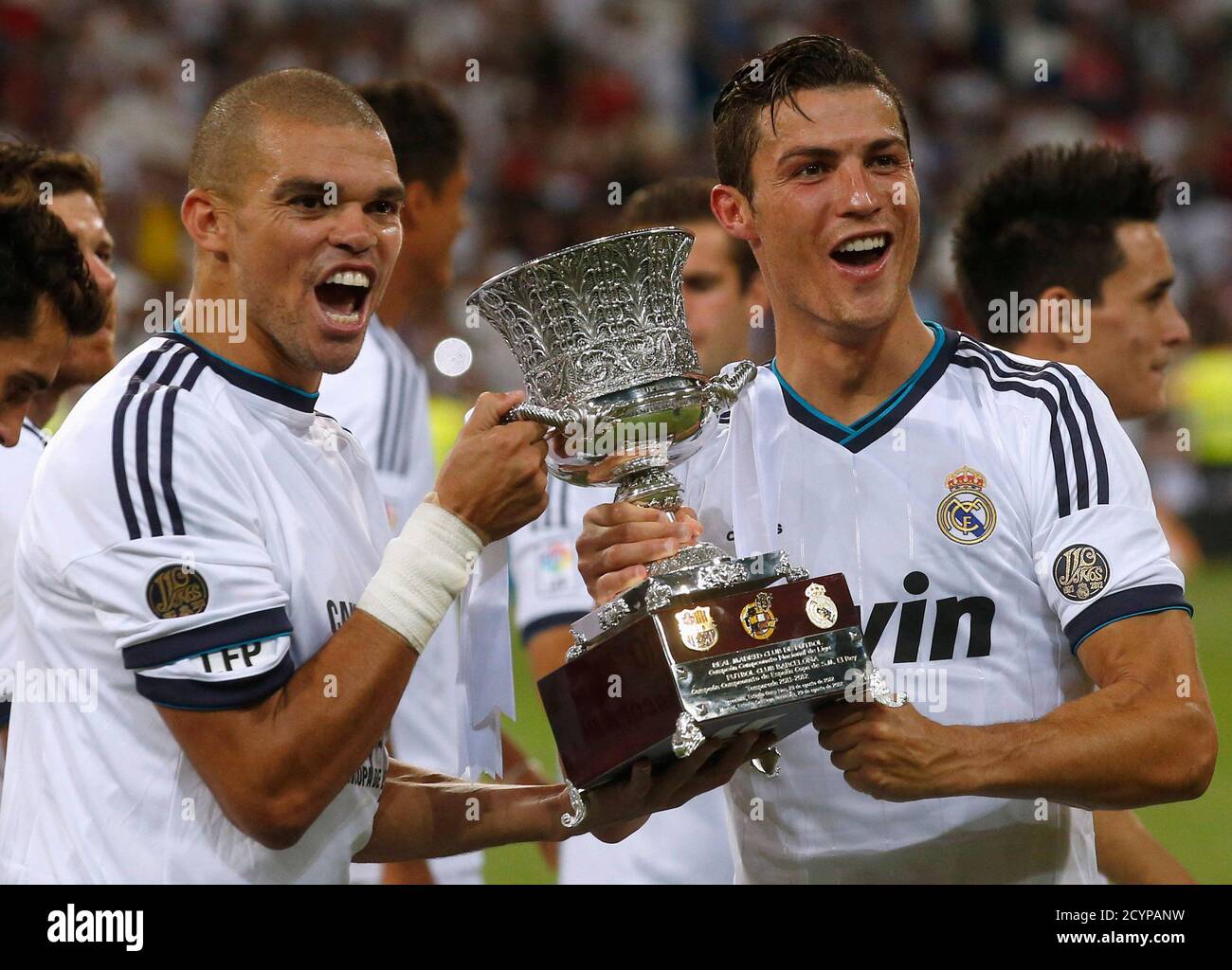Real madrids cristiano ronaldo pepe hi-res stock photography and images ...