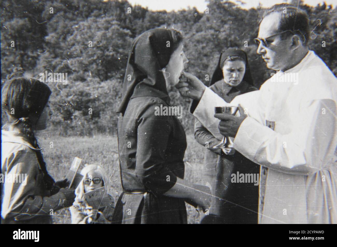 Fine 1970s vintage black and white photography of a Roman Catholic nun ...