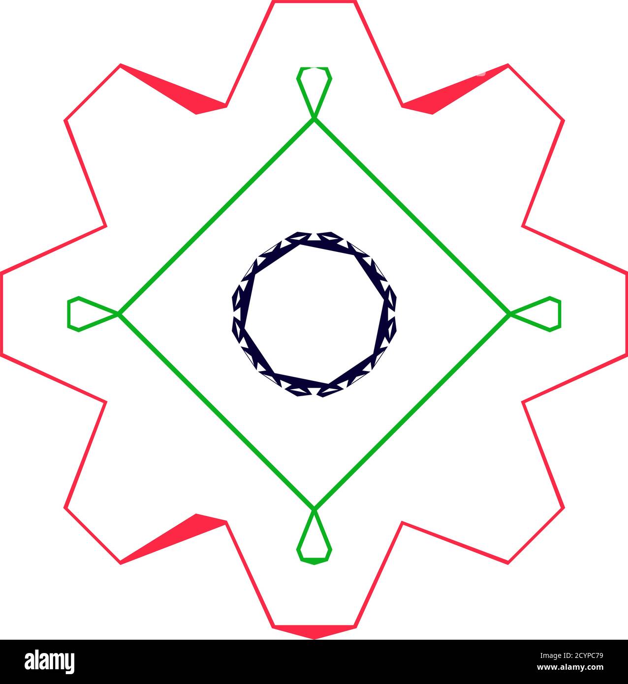 Abstract Random Geometry Shape Generative Art Geometric Zig Zag Criss Cross Angular Edgy