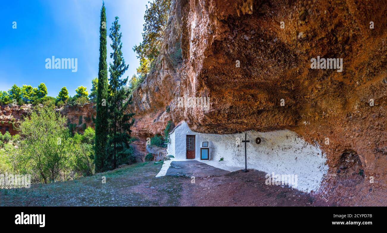 The church of Ag. Georgiou (St. George), inside the crater, Dolines ...