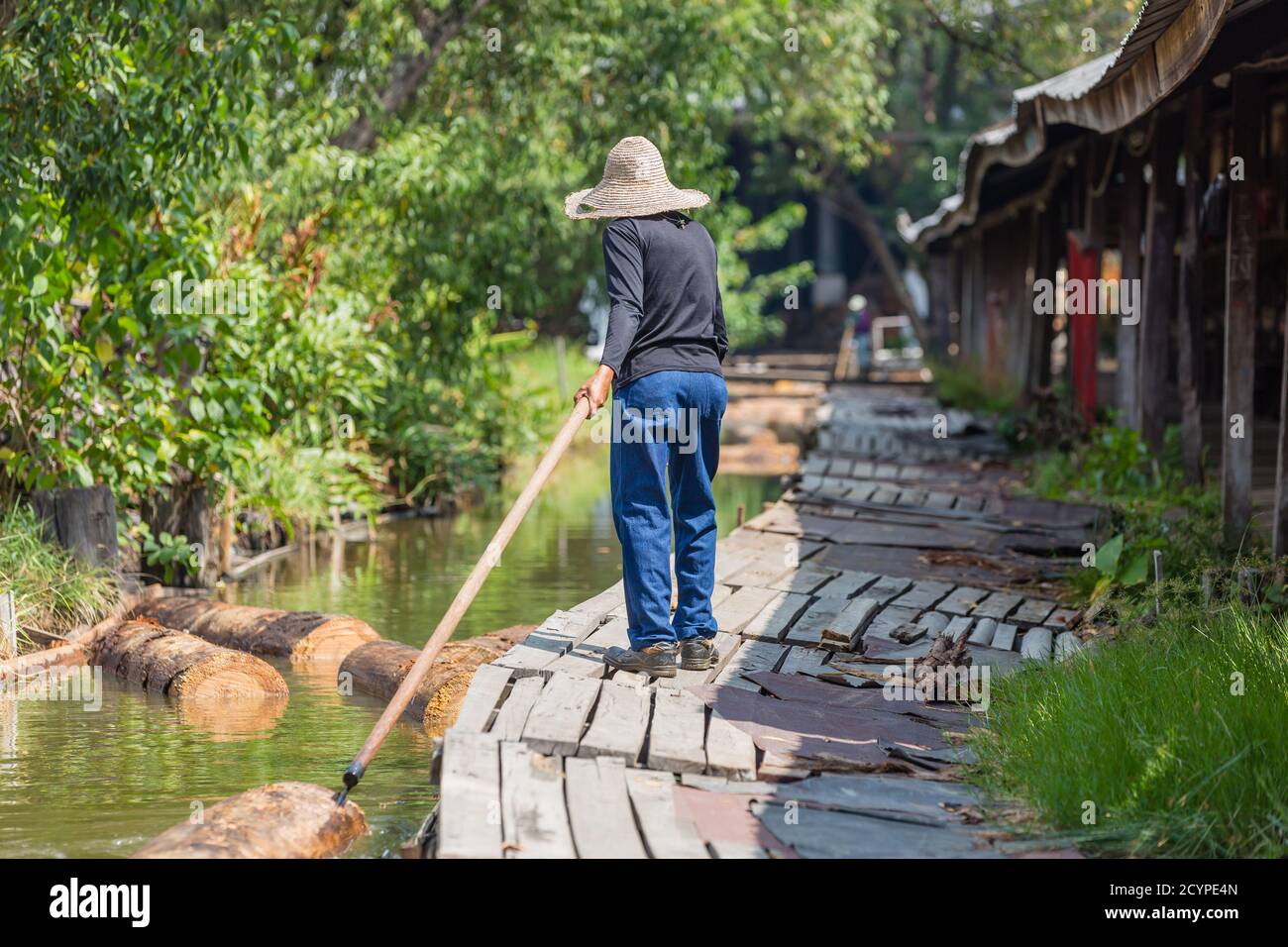Logs floating in water hi-res stock photography and images - Alamy