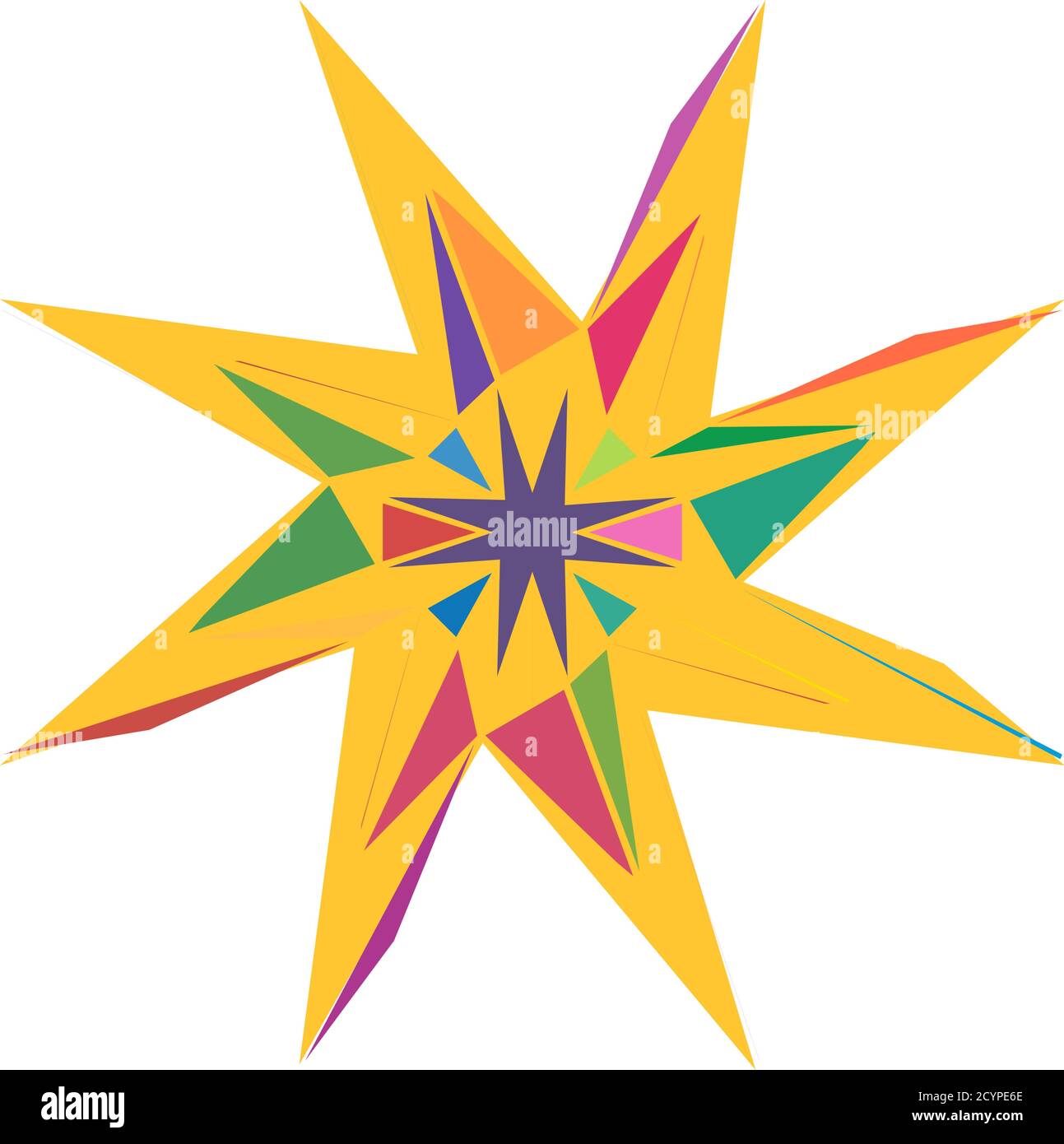 Abstract Random Geometry Shape Generative Art Geometric Zig Zag Criss Cross Angular Edgy