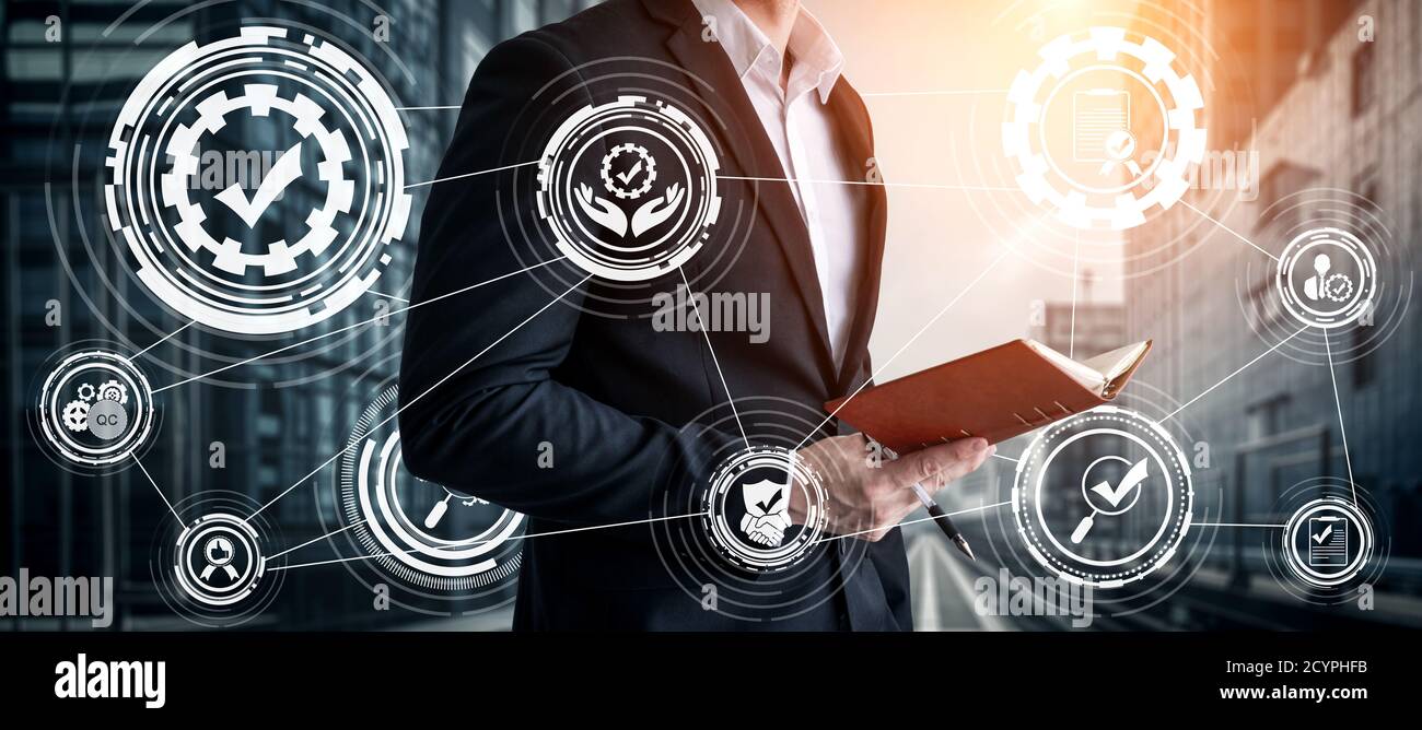 Quality control man graphic hi-res stock photography and images - Alamy