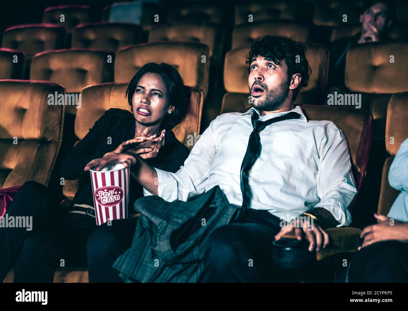 Theater man woman audience stage hi-res stock photography and images ...