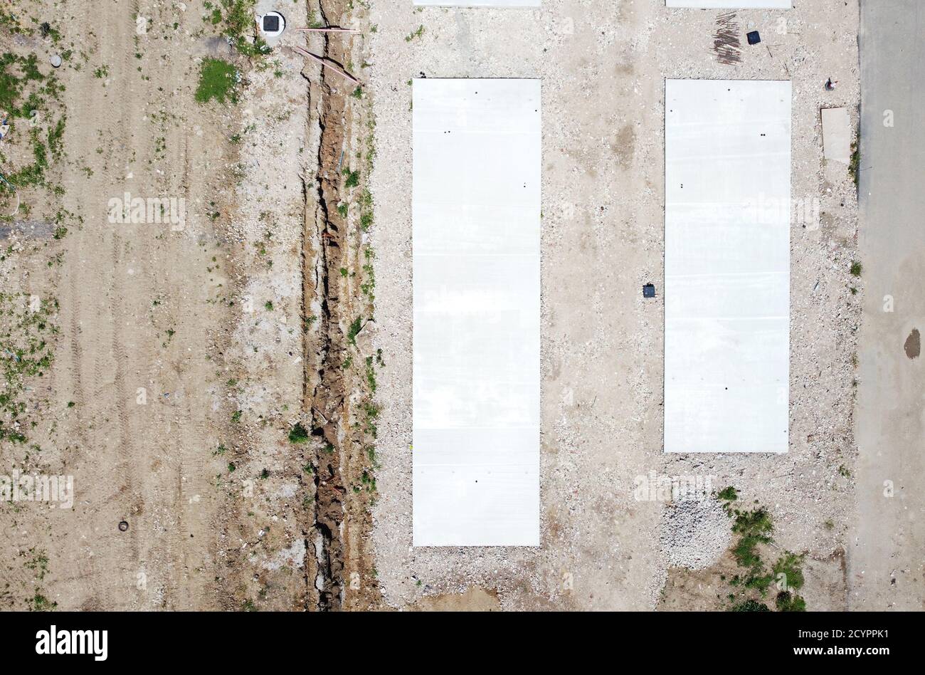 Aerial static view construction site hi-res stock photography and ...