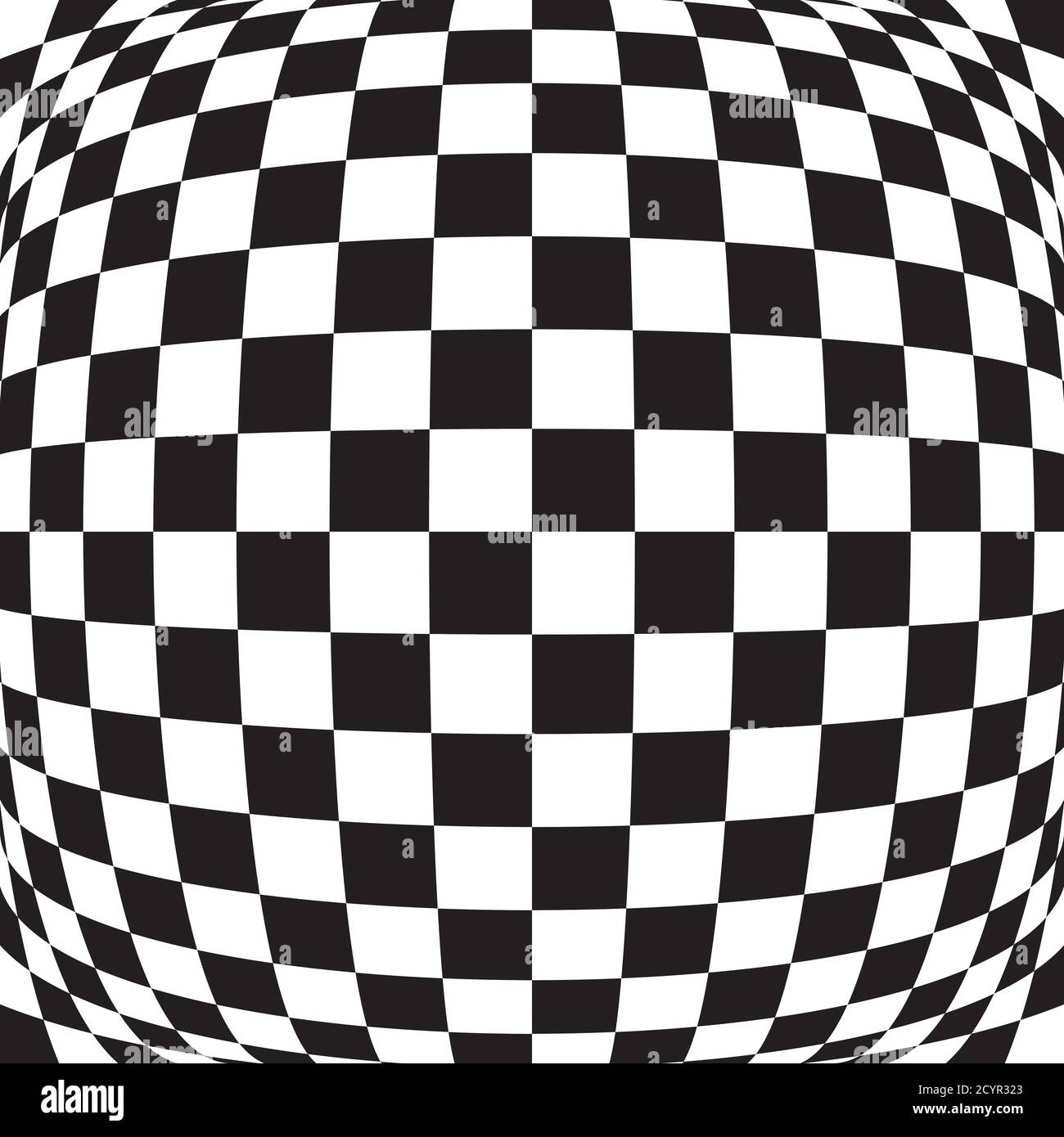 Dilate, bulge, inflate version Checkered, chequered, chessboard surface ...