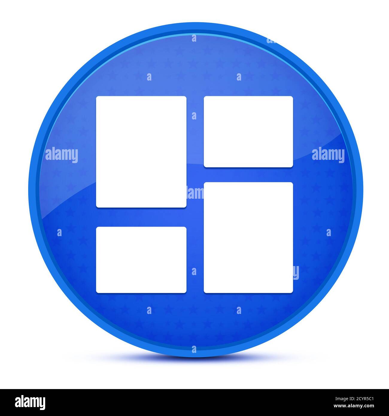 Dashboard aesthetic glossy blue round button abstract illustration ...