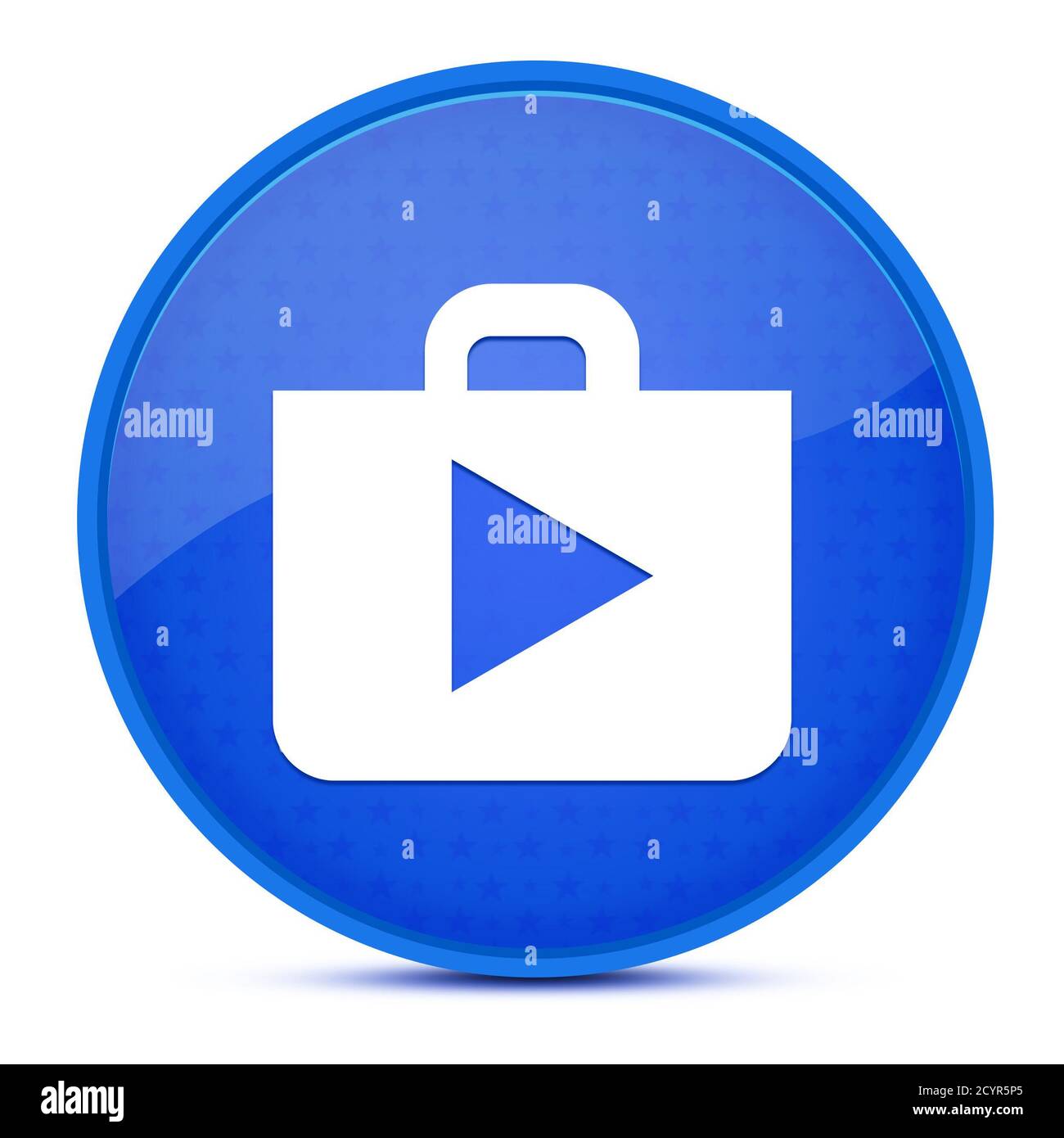 Shop aesthetic glossy blue round button abstract illustration Stock ...