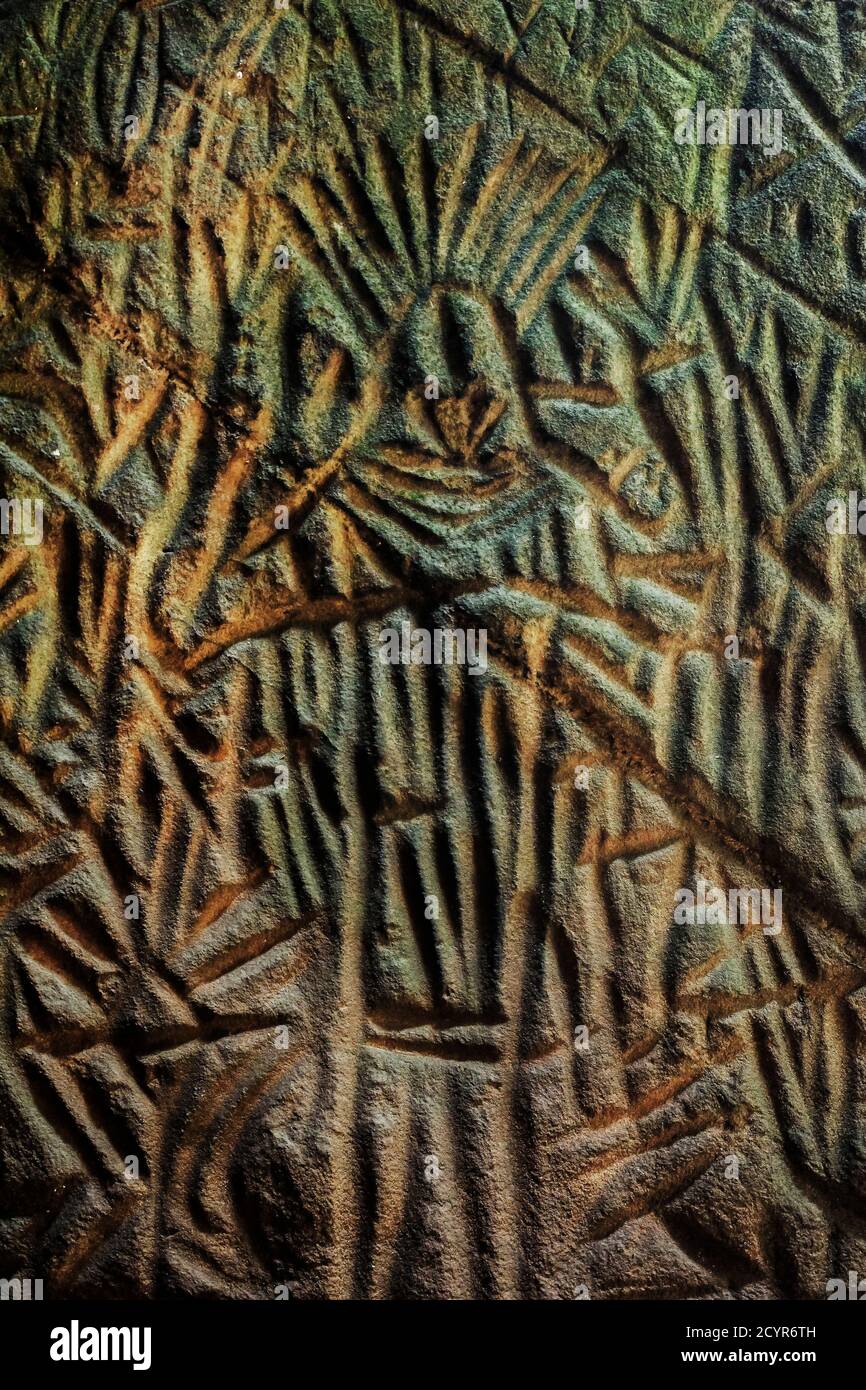 Circa 6000BC Neolithic stone carved petroglyphs of the Early Harrapan ...