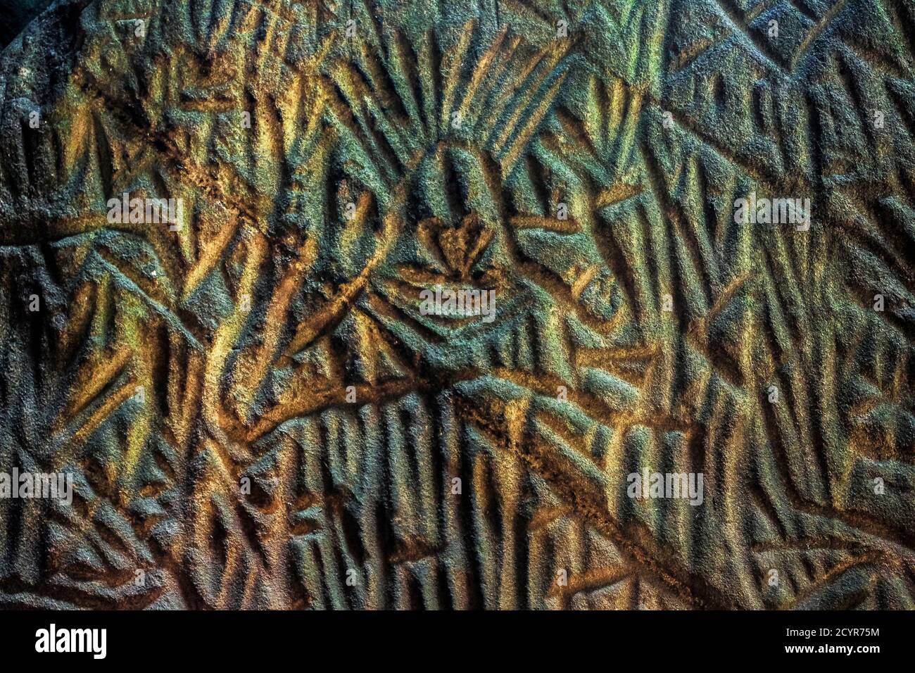 Circa 6000BC Neolithic stone carved petroglyphs of the Early Harrapan ...
