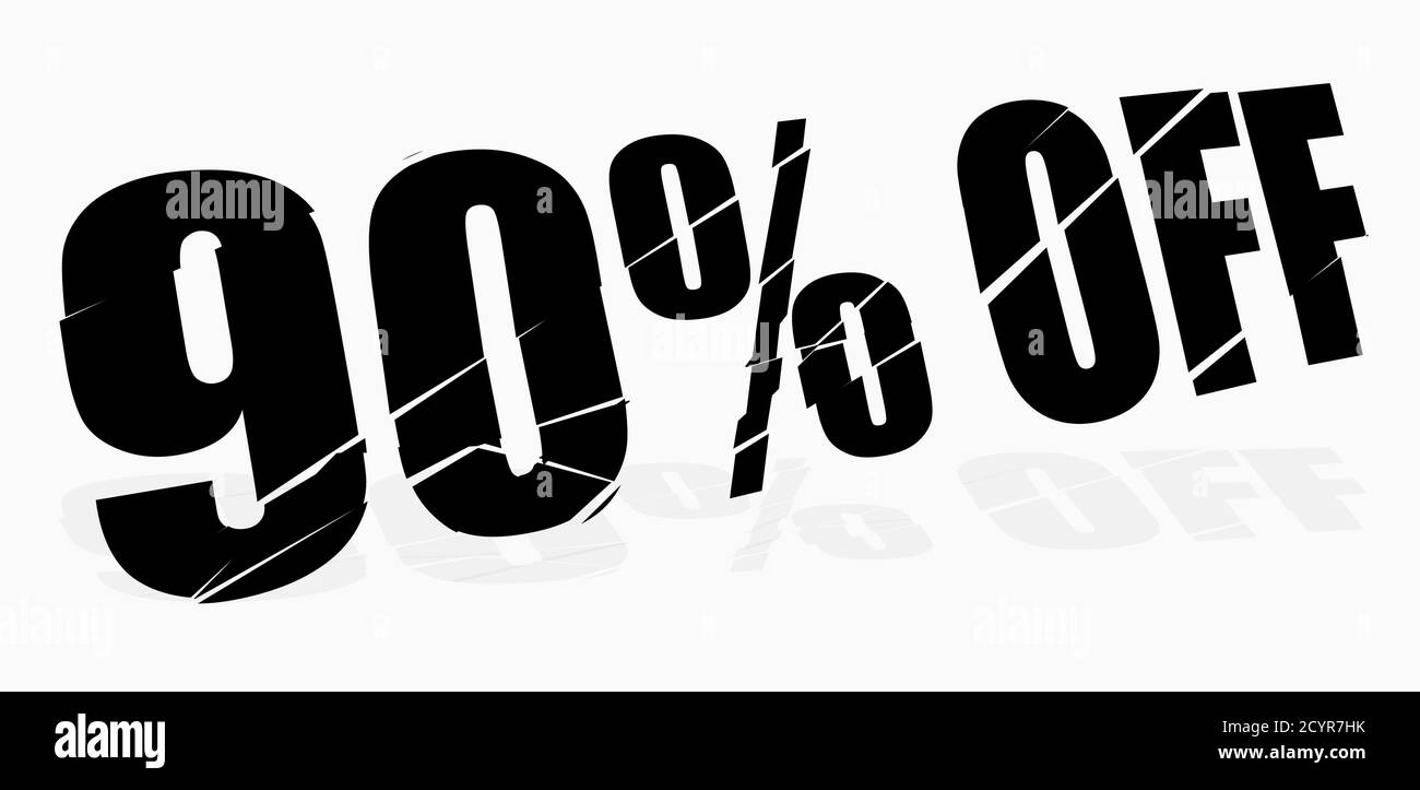 cracked, smashed, splattered and exploding percentage, discount numbers ...