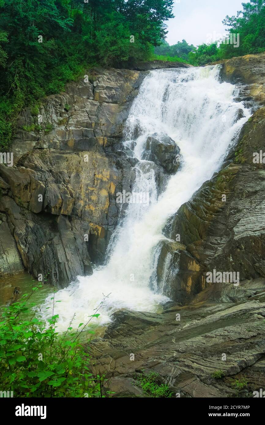 Kanthanpara waterfalls, a popular stop on tours of the scenic Wayanad ...