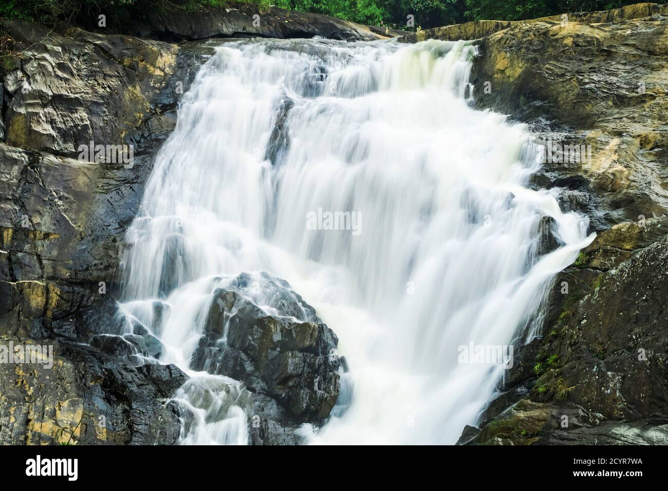 Kanthanpara waterfalls, a popular stop on tours of the scenic Wayanad ...