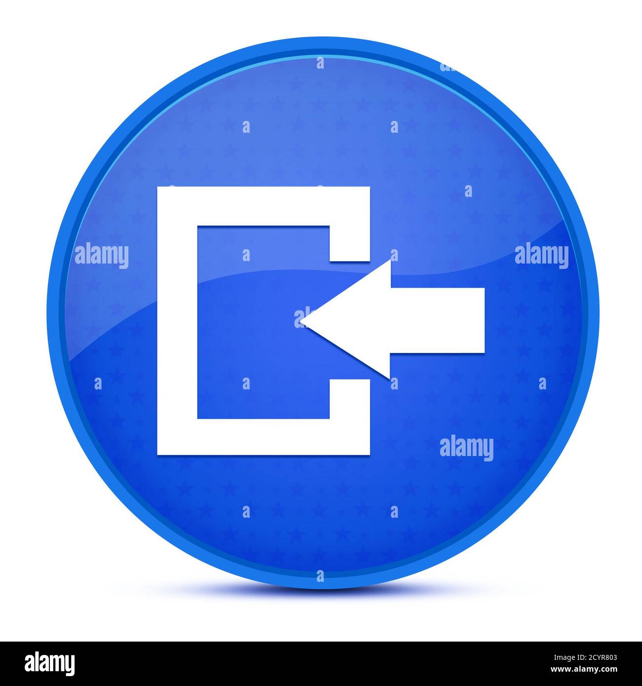 Logout aesthetic glossy blue round button abstract illustration Stock ...