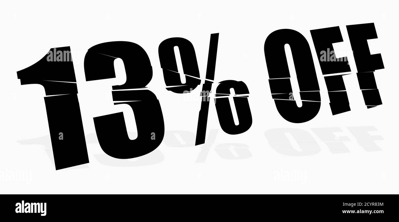 cracked, smashed, splattered and exploding percentage, discount numbers ...
