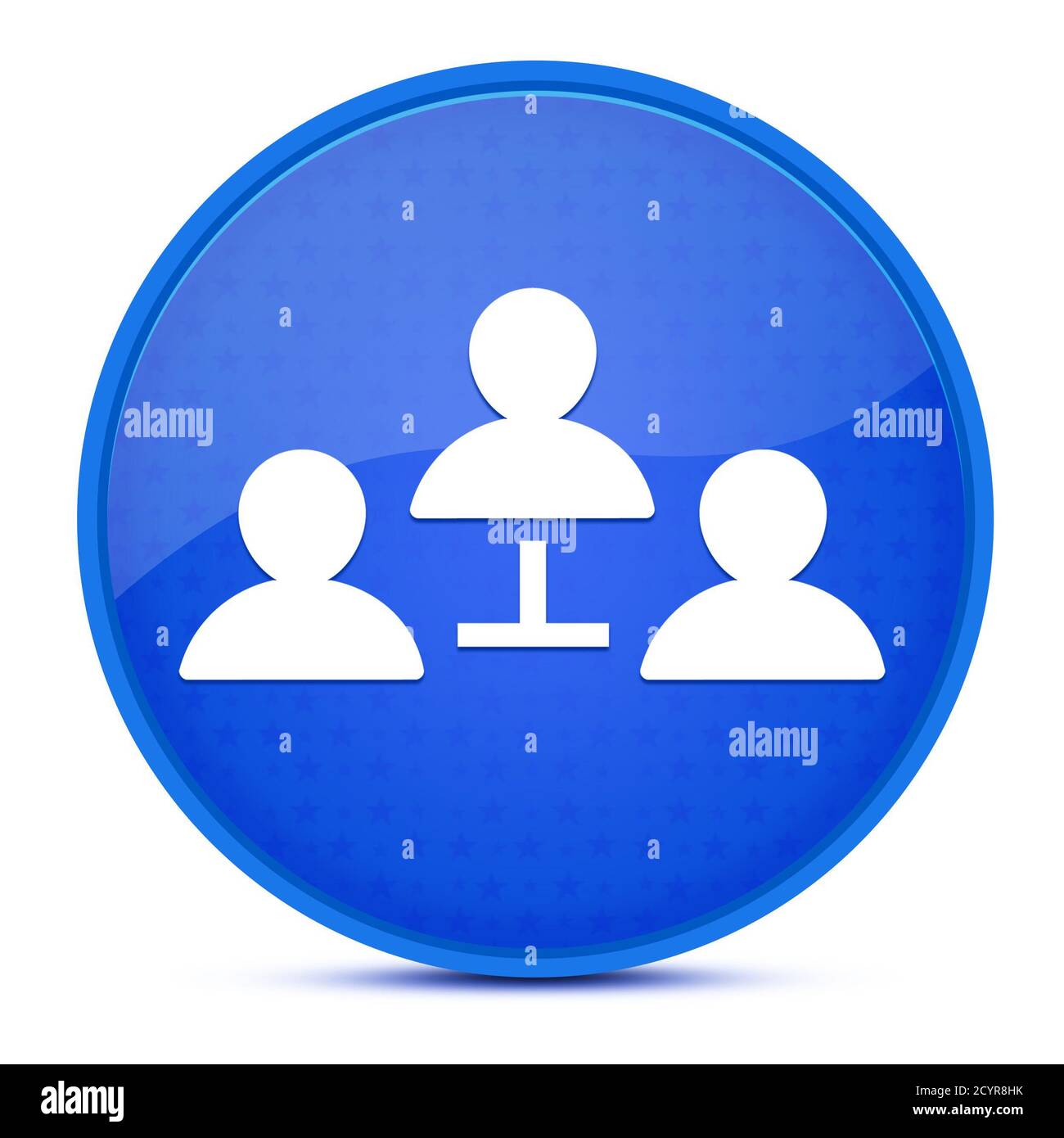 Communication concept aesthetic glossy blue round button abstract ...