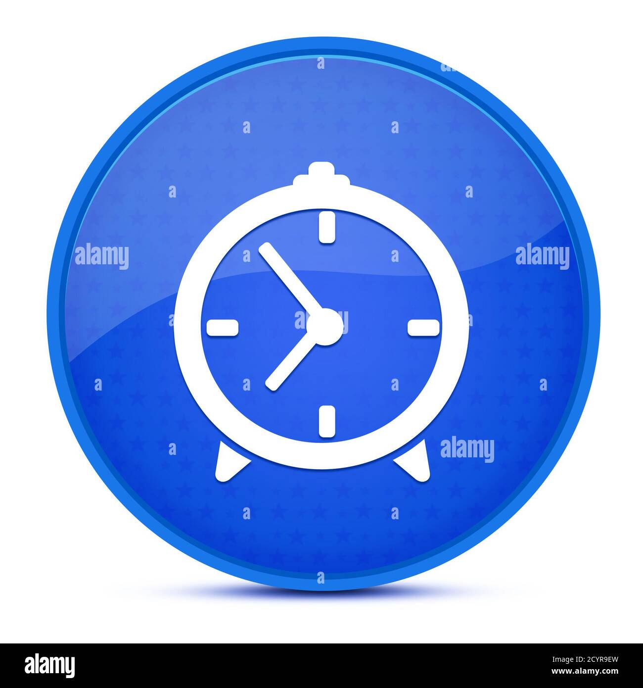 Clock aesthetic glossy blue round button abstract illustration Stock ...