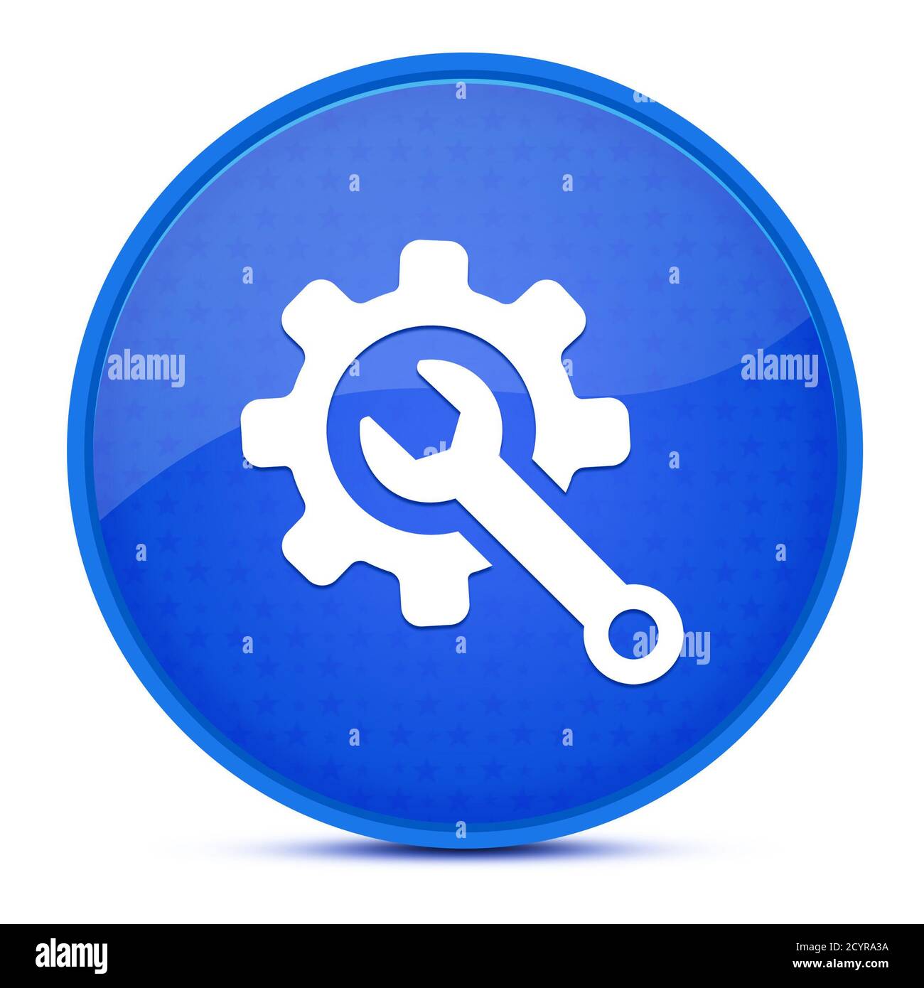 Technical support aesthetic glossy blue round button abstract ...