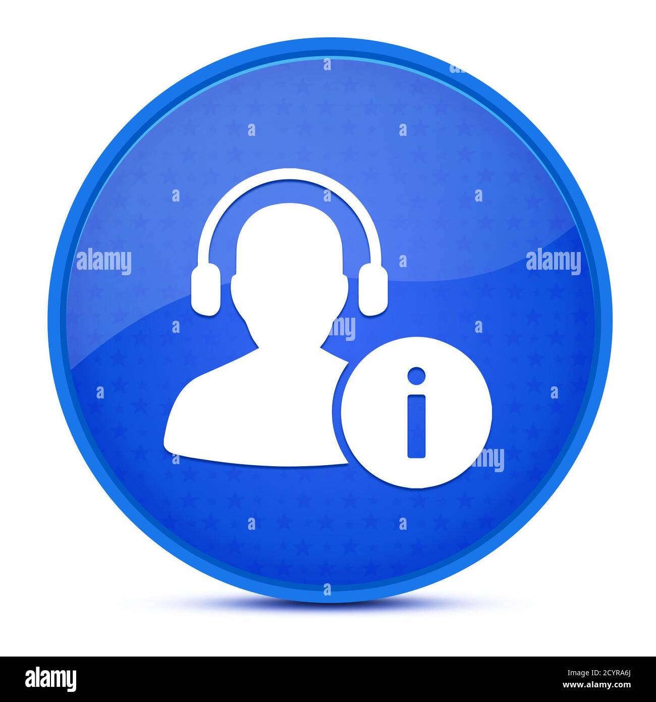 Help Desk aesthetic glossy blue round button abstract illustration ...