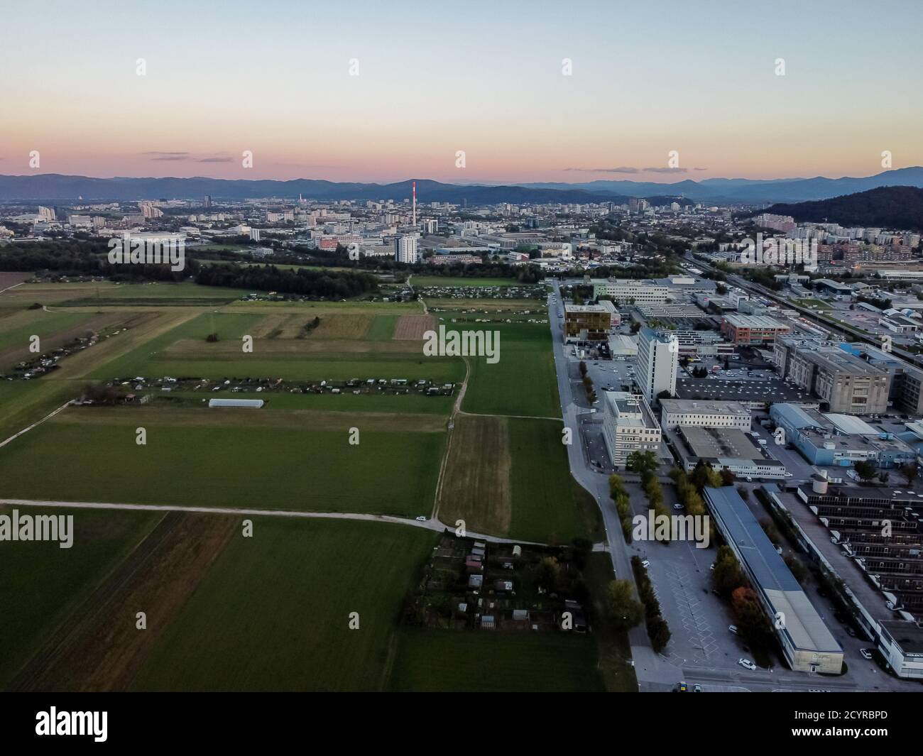 Aerial industrial zone hi-res stock photography and images - Alamy