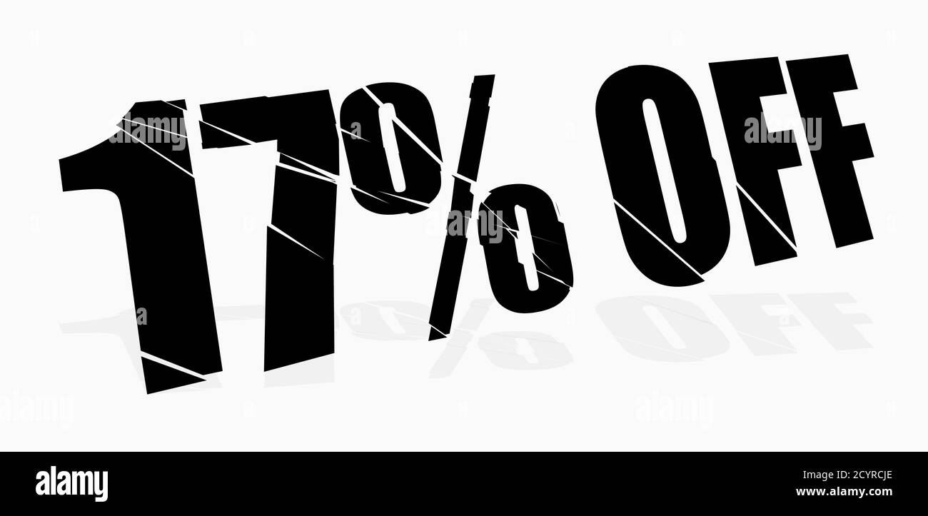 cracked, smashed, splattered and exploding percentage, discount numbers ...