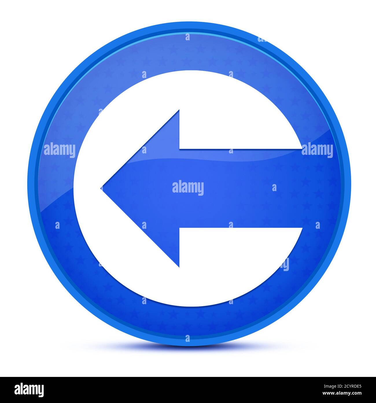 Back arrow aesthetic glossy blue round button abstract illustration ...
