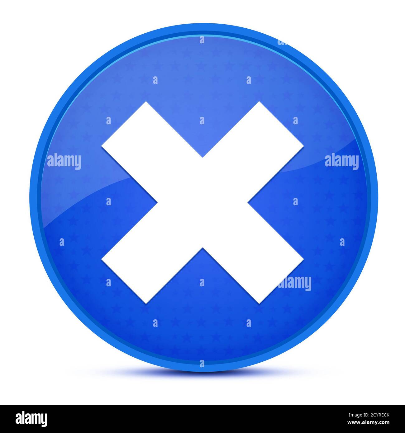 Cross aesthetic glossy blue round button abstract illustration Stock ...