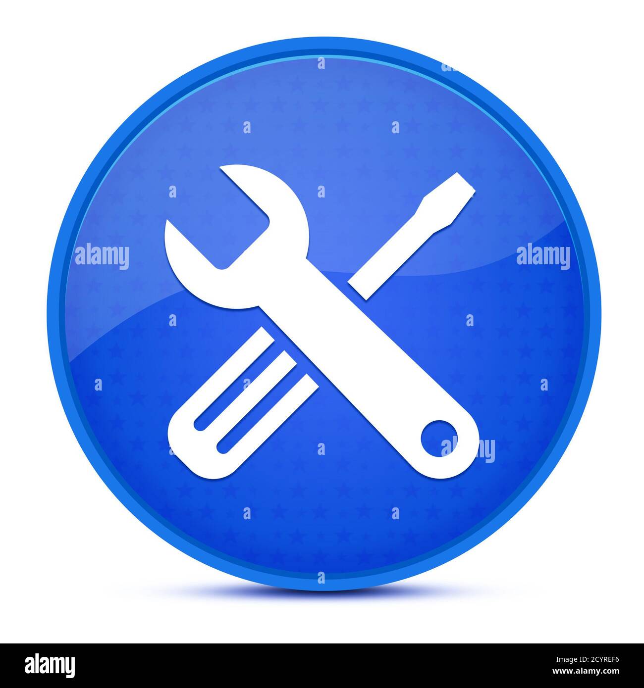 Tools aesthetic glossy blue round button abstract illustration Stock ...