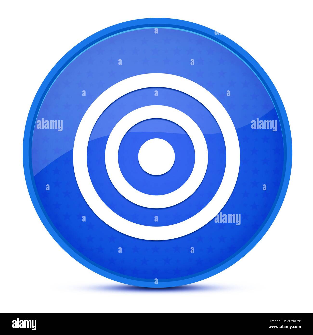 Target aesthetic glossy blue round button abstract illustration Stock ...