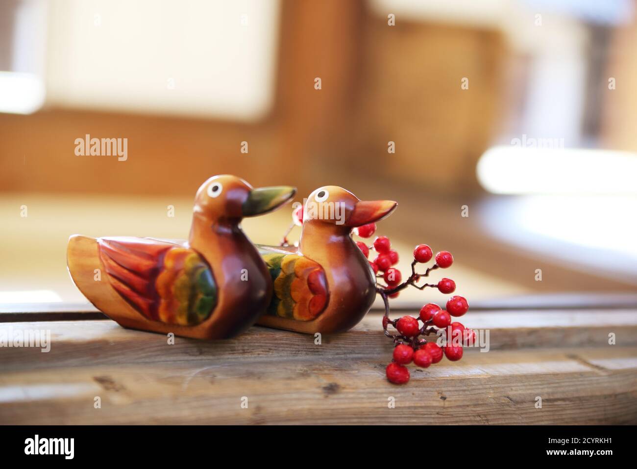 Korean traditional image,wooden geese Stock Photo - Alamy